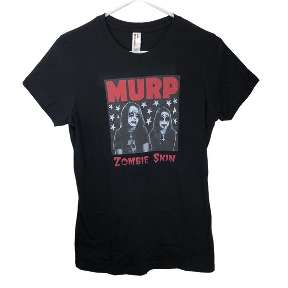 Tops | Murp Zombie Skin Tshirt Top Tee Black Metal Kids Band Americas ...